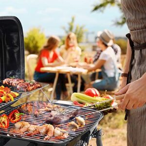 CUSIMAX Charcoal BBQ Grill, Portable Small Grills and Smokers Folding Tabletop Grills, for Camping Patio Backyard and Anywhere Outdoor Cooking, 18-Inch, Black