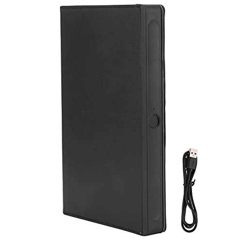 Fdit Fingerprint Lock Notebook Portable USB Business Notepad Diary Book for Office School Personal Organizers