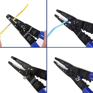 WORKPRO 8-Inch Wire Stripper, Multi-Tool Wire Cutter for Stripping, Cutting and Crimping, W091033AE