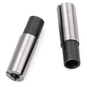 4 Pieces High-Carbon Steel Collet Die Grinder Chuck Driver Adapter 1/4" to 1/8" CNC Engraving Bit Router Converter for Engraving Machine Tool