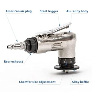 Air Chamfer Tool Deburring Tool for Metal, Air Beveling Tool Mini Chamfering Machine Pneumatic Small Handheld Grinder for Inner Hole and Metal Edge Deburring