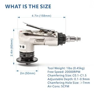 Air Chamfer Tool Deburring Tool for Metal, Air Beveling Tool Mini Chamfering Machine Pneumatic Small Handheld Grinder for Inner Hole and Metal Edge Deburring