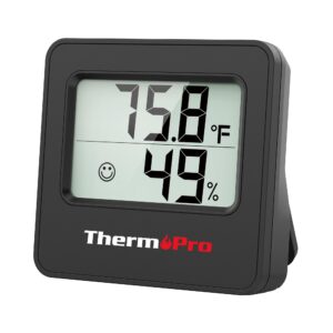 thermopro tp157 hygrometer indoor thermometer for home, room thermometer humidity meter with accurate temperature humidity sensor for greenhouse baby room office-1 pack