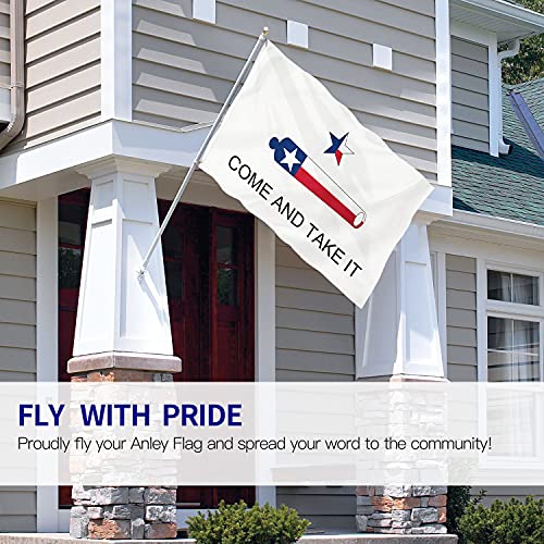 Anley Fly Breeze 3x5 Foot Texas Come And Take It Flag - Vivid Color and Fade Proof - Canvas Header and Double Stitched - Gonzales Historical Flags Polyester with Brass Grommets 3 X 5 Ft