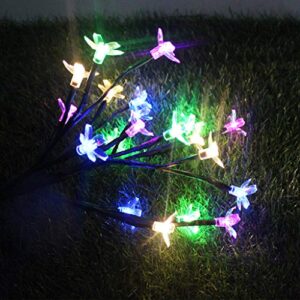 mekdvdib outdoor solar flower lights waterpoof solar garden stake lights decoration multi-color changing led solar landscape light for garden, patio, yard decoration, wedding (c - multicolor)