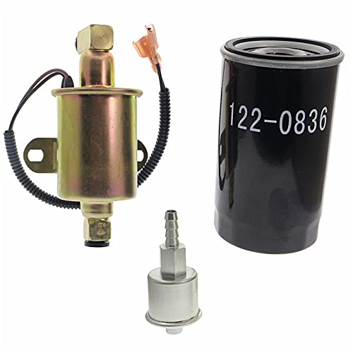 Masnln 149-2620 Electric Fuel Pump 149-2341-01 Fuel Filter & 122-0836 Oil Filter Fits Onan 5500 Marquis Gold HGJAB HGJAC Cummins A029F887 A047N929 E11015 Generator Parts