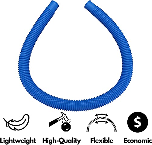 IDEASURE Pool Pump Replacement Hose, 1.25 x 41 Inch for compatible with Intex Filter Pump 607, 637 and 32mm Above Ground Pools include 6 Hose Clamps, Replace for compatible with Intex Hose