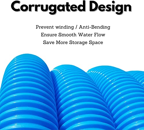 IDEASURE Pool Pump Replacement Hose, 1.25 x 41 Inch for compatible with Intex Filter Pump 607, 637 and 32mm Above Ground Pools include 6 Hose Clamps, Replace for compatible with Intex Hose