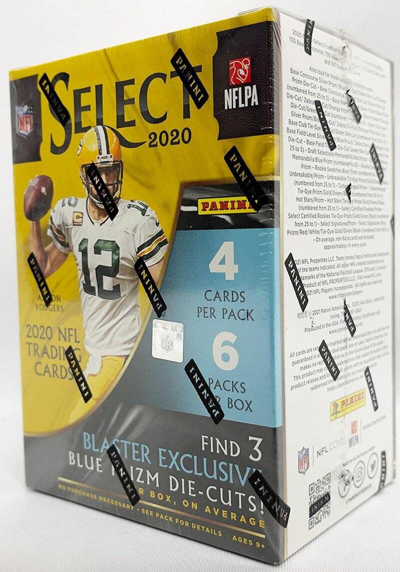 2020 Panini Select Football 6-Pack Blaster Box (Blue Prizms) NFL Trading Cards