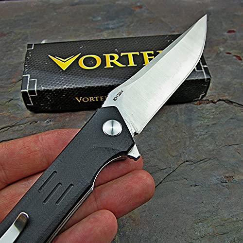 VORTEK FullTILT EDC Folding Pocket Knife: Everyday Carry, 8Cr13MoV Blade, Ball Bearing Pivot, Liner Lock, Fast Smooth Tough Reliable