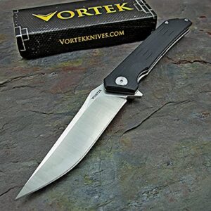 VORTEK FullTILT EDC Folding Pocket Knife: Everyday Carry, 8Cr13MoV Blade, Ball Bearing Pivot, Liner Lock, Fast Smooth Tough Reliable