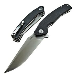 vortek ultra smooth folding pocket knife: ball bearing pivot, 8cr13mov blade, finely crafted superior fit and finish