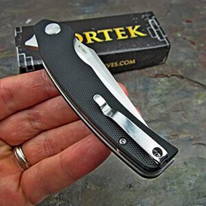 VORTEK Ultra Smooth Folding Pocket Knife: Ball Bearing Pivot, 8Cr13MoV Blade, Finely Crafted Superior Fit and Finish