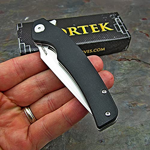 VORTEK Ultra Smooth Folding Pocket Knife: Ball Bearing Pivot, 8Cr13MoV Blade, Finely Crafted Superior Fit and Finish