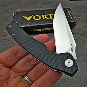 VORTEK Ultra Smooth Folding Pocket Knife: Ball Bearing Pivot, 8Cr13MoV Blade, Finely Crafted Superior Fit and Finish