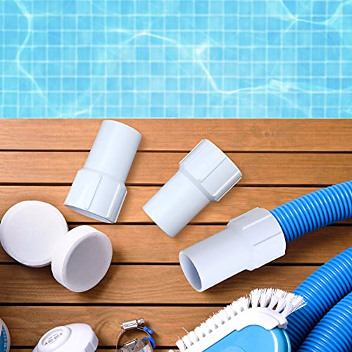 1-1/2 Inch Pool Vacuum Hose Cuff Swimming Pool Replacement Cuff Vacuum Hose Threaded Cuff Pool Cleaning Tools Accessories for Spiral Wound Vacuum Hose Repair Hose Ends Connect Vacuum Head (4 Pieces)