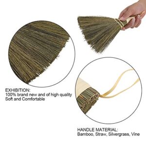 Household Manual Straw Braided Small Broom Handmade Dust Floor Sweeping Broom Soft Hos Tools