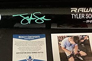 Tyler Soderstrom Oakland A's Autographed Signed Black Baseball Bat BECKETT ROOKIE COA