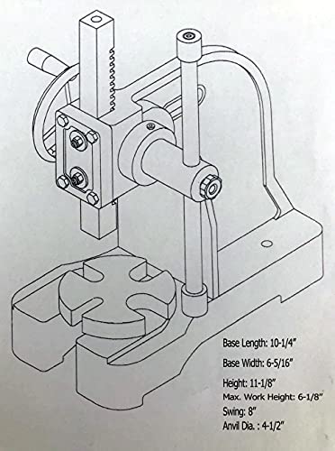 LLDSIMEX 1Ton Arbor Press With Hand Wheel