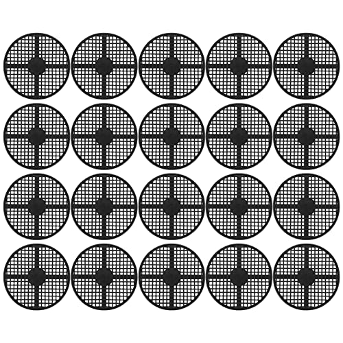 Hemoton 20 Pcs Flowerpot Spacer Flower Pot Mesh Screen Flower Pot Mesh Pad Plant Pot Mesh Pad Bonsai Pot Bottom Succulents Plants Breathable Bottom Grid Pads Hole Pad Plastic Round Bottom