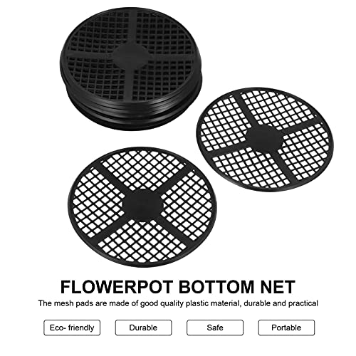 Hemoton 20 Pcs Flowerpot Spacer Flower Pot Mesh Screen Flower Pot Mesh Pad Plant Pot Mesh Pad Bonsai Pot Bottom Succulents Plants Breathable Bottom Grid Pads Hole Pad Plastic Round Bottom