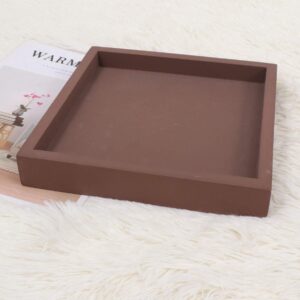 Happyyami Square Imitation Cement Planter Tray Potted Plant Saucers Small Plant pots Saucer 12 inch pots for Plants Planter pots for Indoor Plants Planter Potting Tray Rectangle