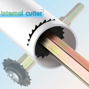 PVC Pipe Inside Cutter Plumbing Inside Cutter Internal Plastic Pipe Cutter with Grinding Wheel for Plastic Pipe Cutting Replacement (Classic Color)