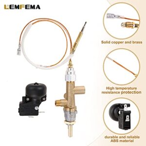 Lemfema Propane Gas Patio Heater Repair, Replacement Parts for Thermocouple Sensor & Dump Switch Controls Safety Kit,Main Control Valve with Pilot Port Kit