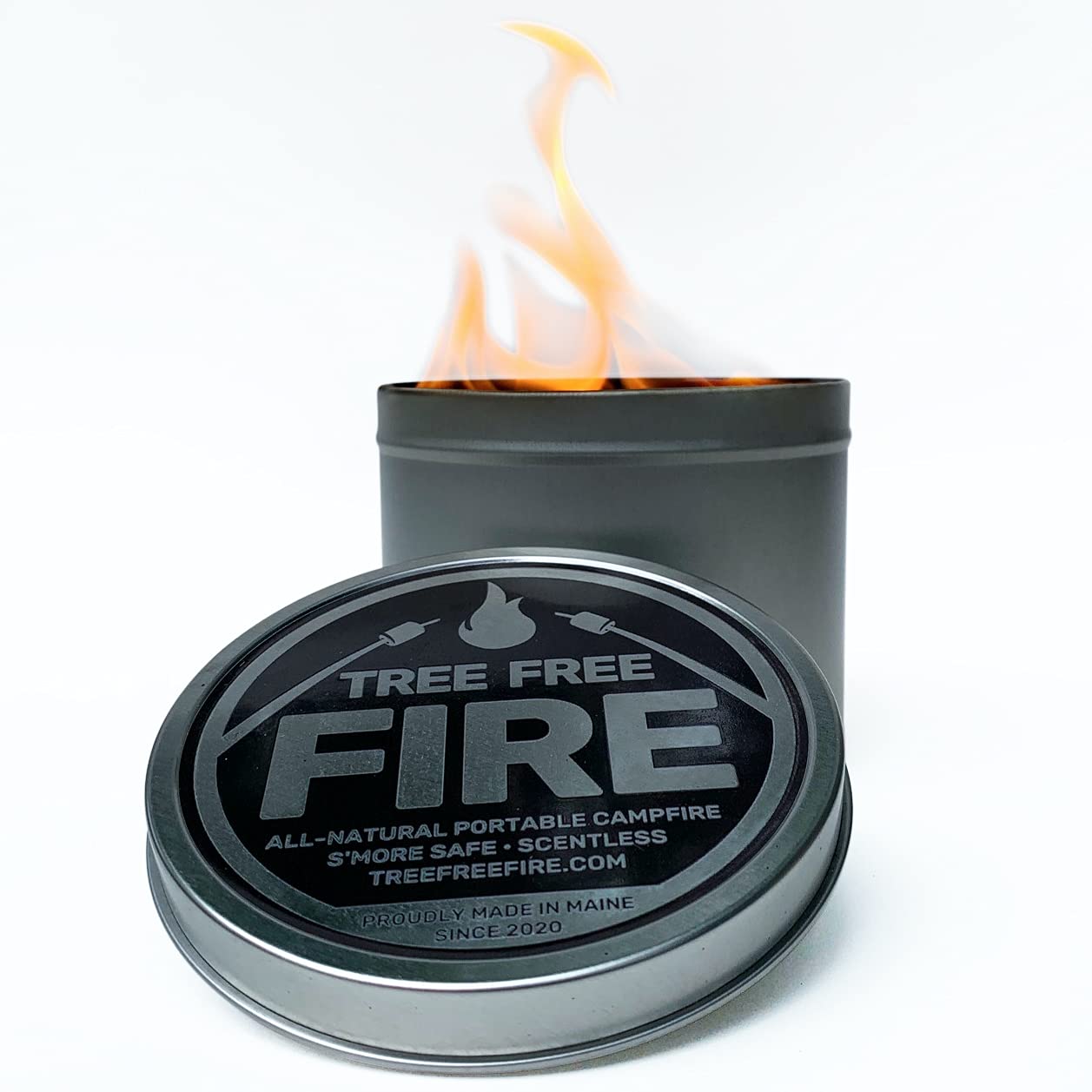 Tree Free Fire - Portable Tabletop Fire Pit - All Natural Alternative to Gel Fuel cans | Tabletop Fire Bowl, Perfect Outdoor Fireplace