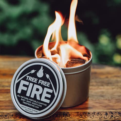 Tree Free Fire - Portable Tabletop Fire Pit - All Natural Alternative to Gel Fuel cans | Tabletop Fire Bowl, Perfect Outdoor Fireplace