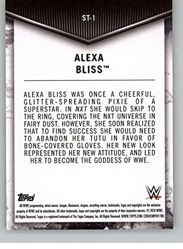 2020 Topps WWE Women's Division Superstar Transformations #ST-1 Alexa Bliss Official World Wrestling Entertainment Trading Card in Raw (NM or Better) Condition