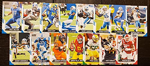 2021 Panini Score Football Detroit Lions Team Set 15 Cards W/Drafted Rookies