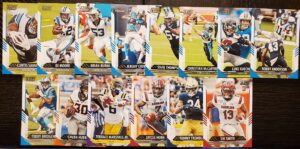 2021 panini score football carolina panthers team set 14 cards w/drafted rookies