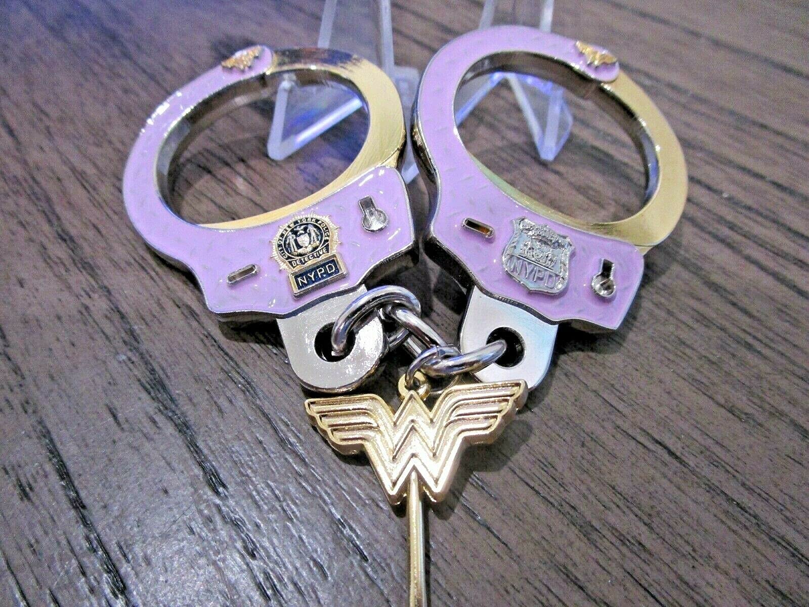 NYPD Detectives Wonder Woman Pink Handcuffs Challenge Coin