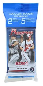 2021 bowman mlb baseball value pack (two 12-card packs & one exclusive 5-card parallel pack)