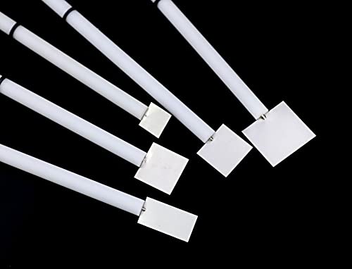 Platinum Electrode, Electrochemistry Electrolytic Analysis Pt Electrodes, Purity 99.99% Platinum Plate Electrode, Coated with PTFE Insoluble Anode for Substance Analysis 1 Pcs (10X10X0.1mm)