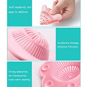 6PCS Drain Hair Catcher Shower Drain Covers Durable Silicone Hair Stopper,Bathtub and Shower Drain Protectors for Bathroom Bathtub and Kitchen