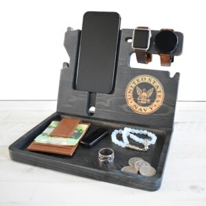 Father’s Day Gift from Daughter, Groomsmen Gift, Charging Station, Docking Station, Desk Organizer, Personalized Gift for Men, Unique Gift