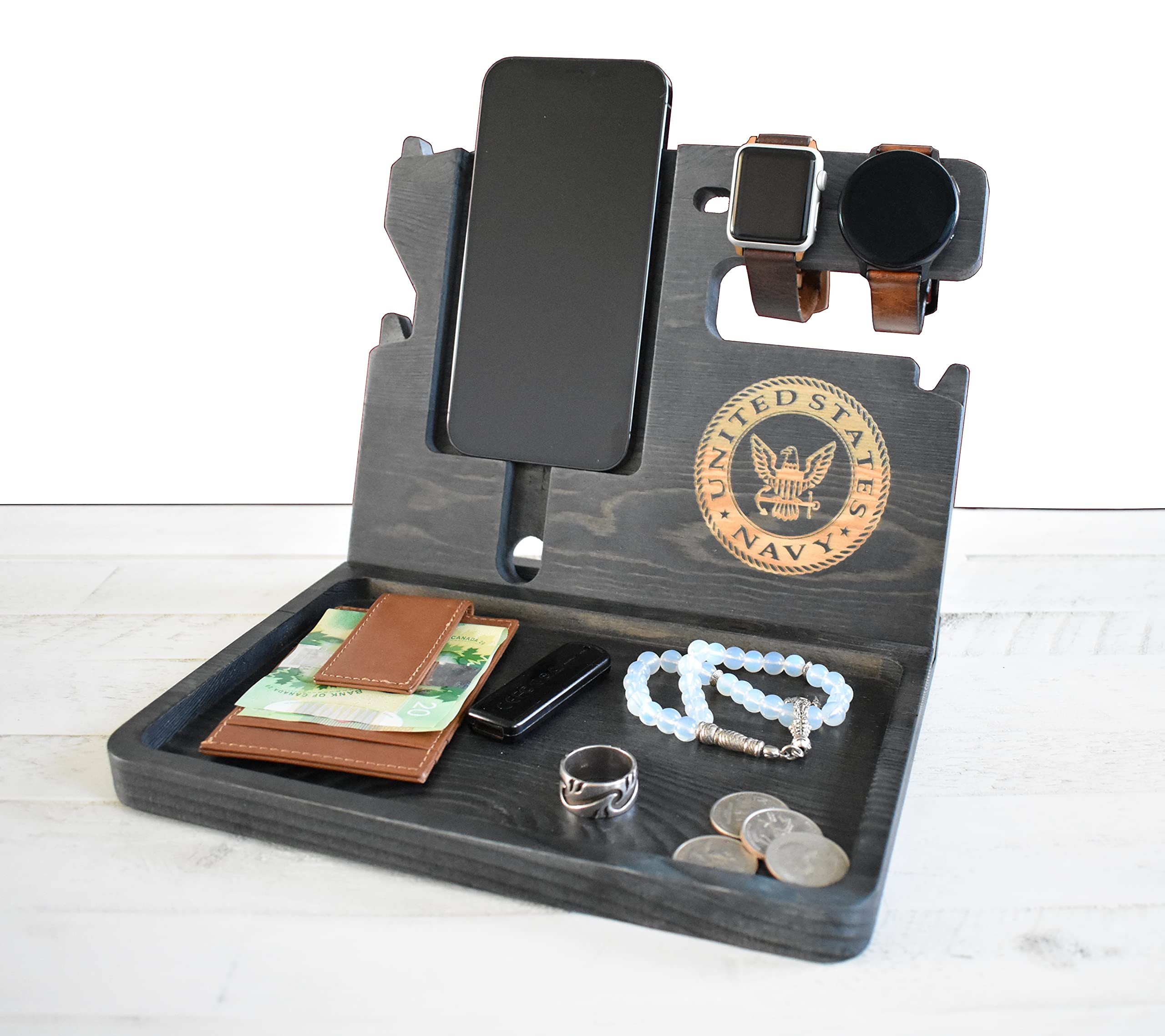 Father’s Day Gift from Daughter, Groomsmen Gift, Charging Station, Docking Station, Desk Organizer, Personalized Gift for Men, Unique Gift