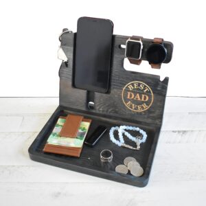 Father’s Day Gift from Daughter, Groomsmen Gift, Charging Station, Docking Station, Desk Organizer, Personalized Gift for Men, Unique Gift