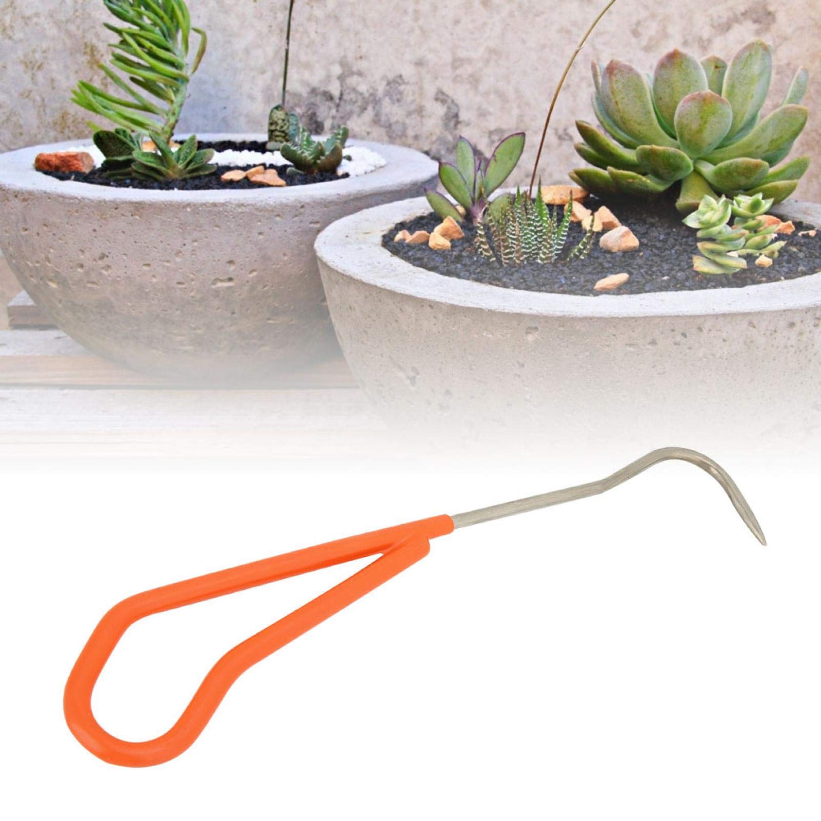 HERCHR Bonsai Tool Root Hook, Bonsai Root Rake Gardening Pick Sturdy Claw Root Hook Loosening Tool Gardening Iron Hook Bonsai Tools for Outdoor Garden Digging Cultivator Weed Remove