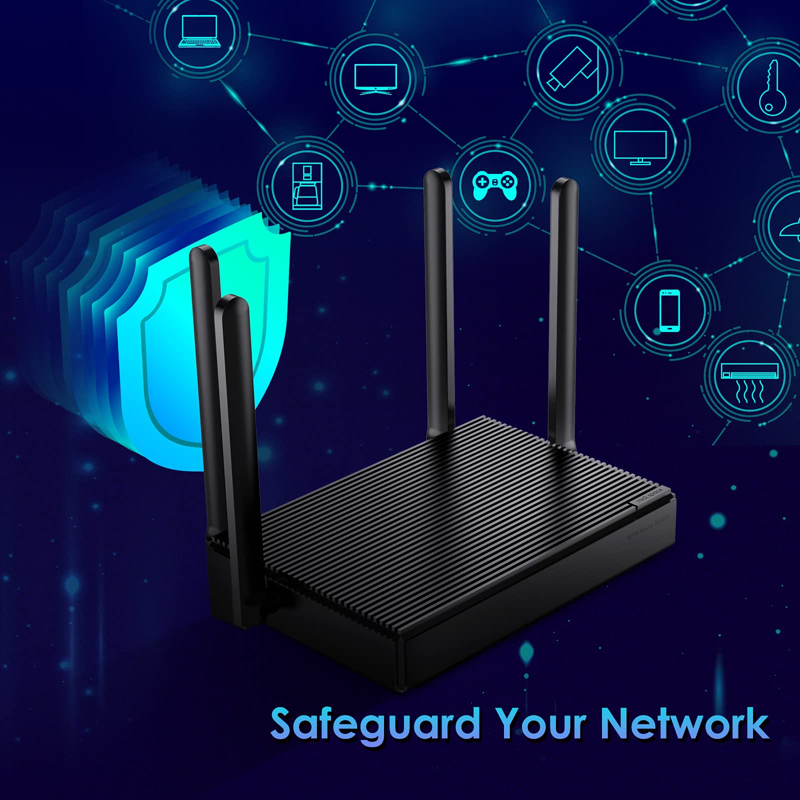 WiFi 6 Router - AX1800 Routers for Wireless Internet, Gaming Router, Internet Routers, WiFi 6 Router, Wireless Router, OFDMA, MU-MIMO, Gigabit WAN/LAN Ports, WPS, IPv6, 4K Video Streaming