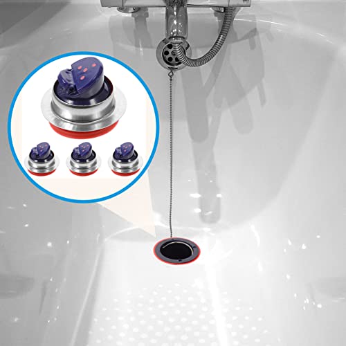 OSALADI 4 Pcs Floor Drain Odor Proof Core Drain Guard Sewer Backflow Preventer Deodorization Drain Plug Hair Stopper Hair Catcher for Kitchen Bathroom Laundry Dark Blue White