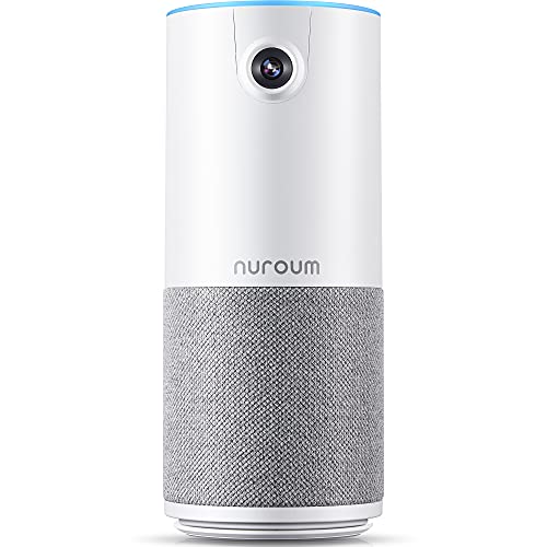 NUROUM C10 HD 1080P Conference Webcam, Video Conference Camera with Mic and Speaker, All-in-1 Ultra Wide-Angle 90° Webcam with Microphone, 10ft Voice Pickup, AI Noise-Cancellation, USB Plug&Play