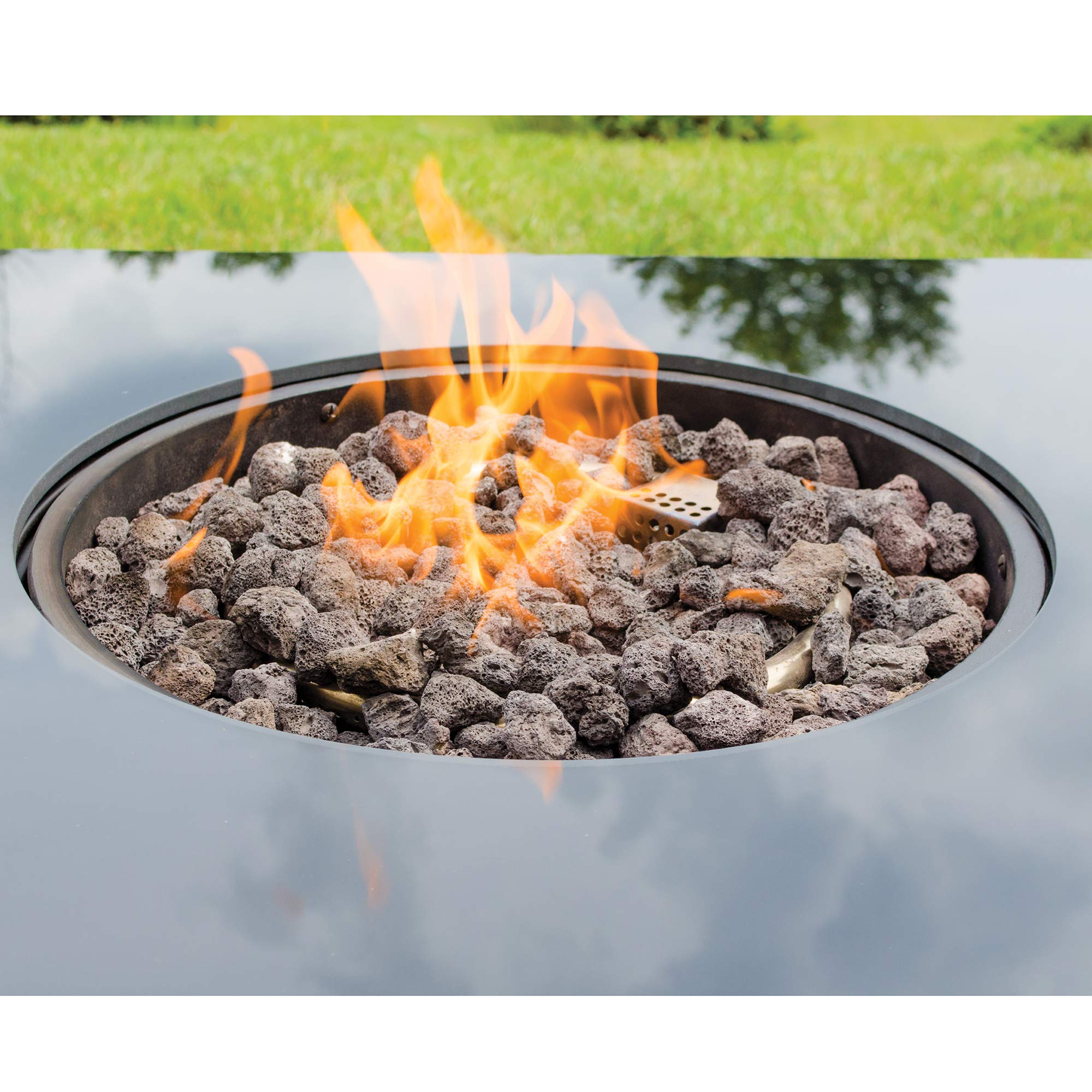 Natural Lava Rocks for Fire Pit | Lava Rocks for Gas Grills Charbroilers | Reduces Flare Ups | Even Heat Distribution | by The FryOilSaver Co, | 7 Lb. Bag of Fire Pit Lava Rocks | 1 Pack