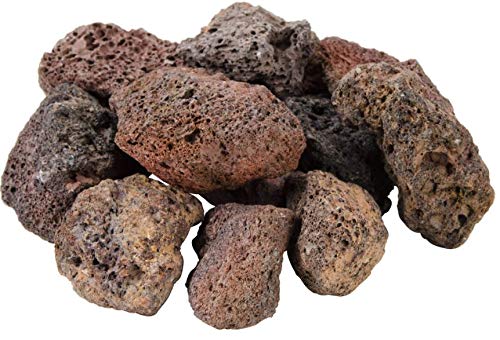 Natural Lava Rocks for Fire Pit | Lava Rocks for Gas Grills Charbroilers | Reduces Flare Ups | Even Heat Distribution | by The FryOilSaver Co, | 7 Lb. Bag of Fire Pit Lava Rocks | 1 Pack