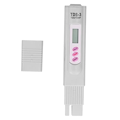 01 Digital Water Tester, 3 Measurement Modes LCD Digital 0-9990Ppm Water Quality Tester with Alloy Probe for Aquarium Swimming Pool for Drinking Water