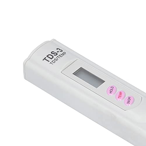 01 Digital Water Tester, 3 Measurement Modes LCD Digital 0-9990Ppm Water Quality Tester with Alloy Probe for Aquarium Swimming Pool for Drinking Water