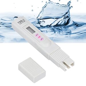 01 Digital Water Tester, 3 Measurement Modes LCD Digital 0-9990Ppm Water Quality Tester with Alloy Probe for Aquarium Swimming Pool for Drinking Water