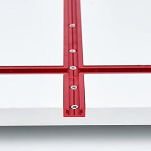 T Track 48" with Wood Screws-Double Cut Profile Universal T-Track with Predrilled Mounting Holes-T Track Woodworking-Fine Sandblast Anodized-Red Color-4PK